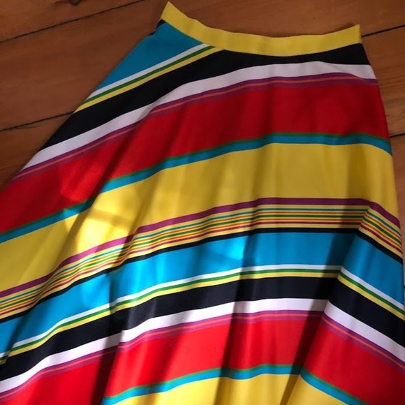 Vintage | Skirts | Agile By Florence Walsh Bright Bold Maxi Skirt ...